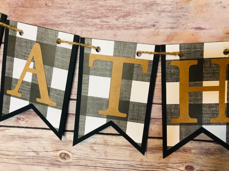 Buffalo Check Banner Buffalo Plaid Banner Gather Banner - Etsy