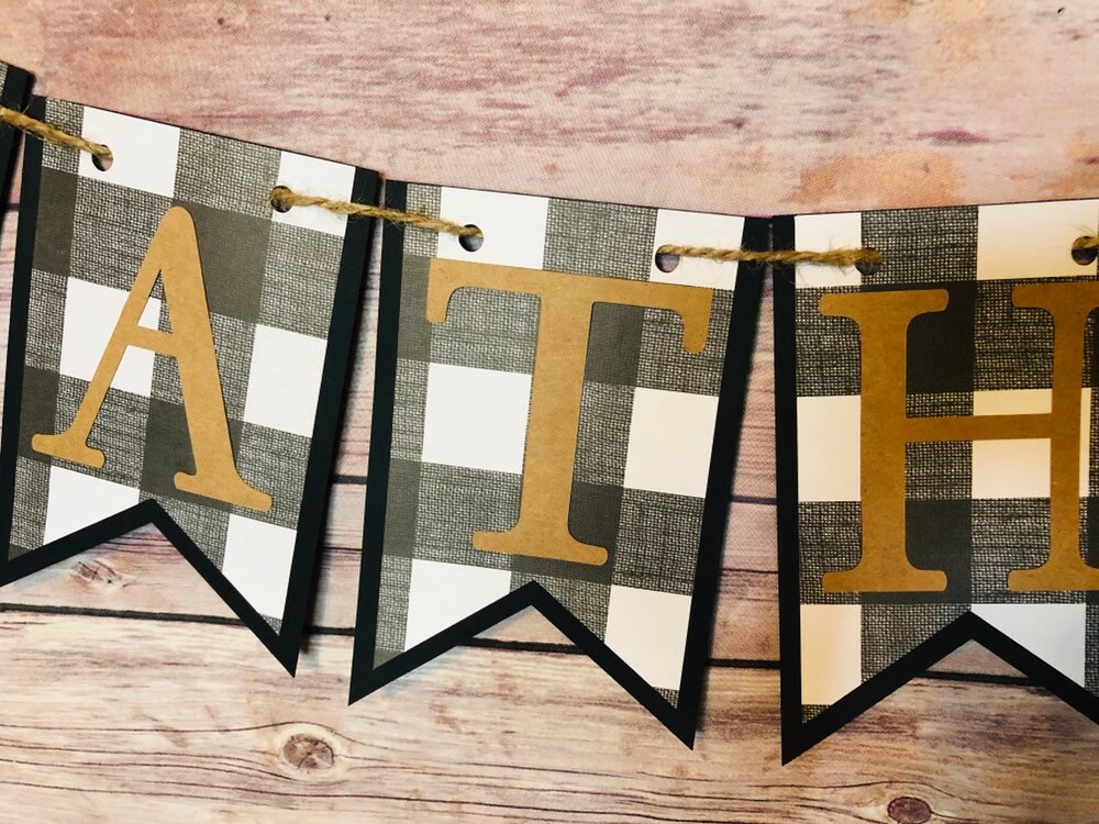 Buffalo Check Banner Buffalo Plaid Banner Gather Banner - Etsy