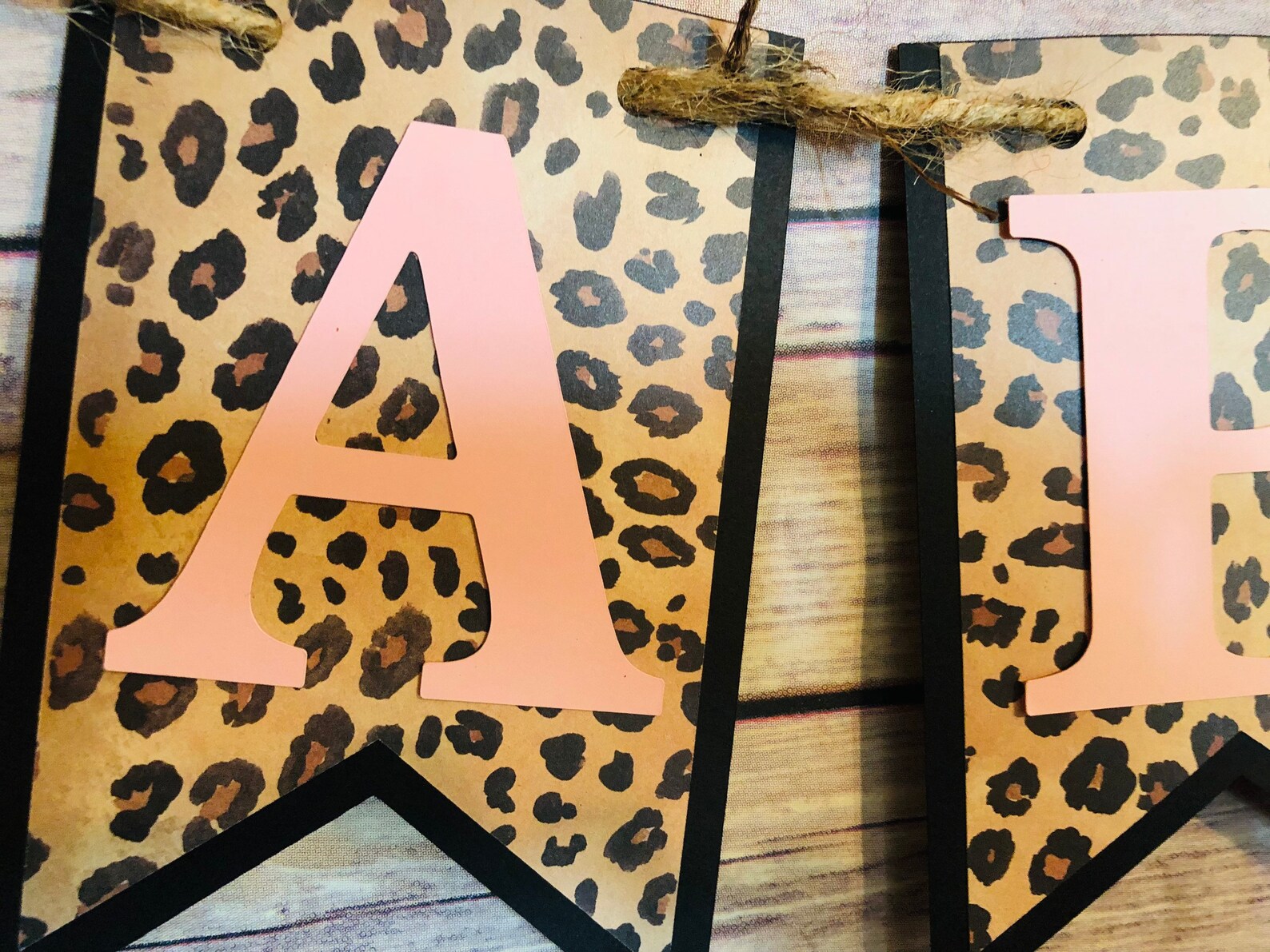 Leopard Banner Pink Leopard Banner Happy Birthday Banner - Etsy