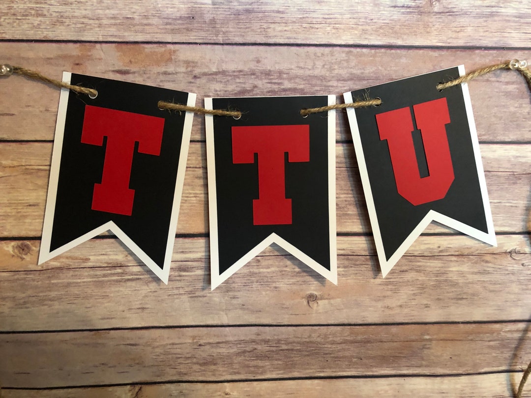 Texas Tech Inspired Banner, Texas Tech Banner, Texas Banner, Dorm ...