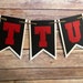 Texas Tech Inspired Banner, Texas Tech Banner, Texas Banner, Dorm ...