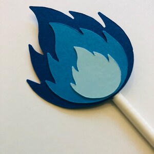 Blue Flame Toppers, Blue Flame Cupcake Toppers, Flame Toppers, Fire ...