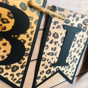 Leopard Happy Birthday Banner, Leopard Birthday Banner, Leopard Banner ...