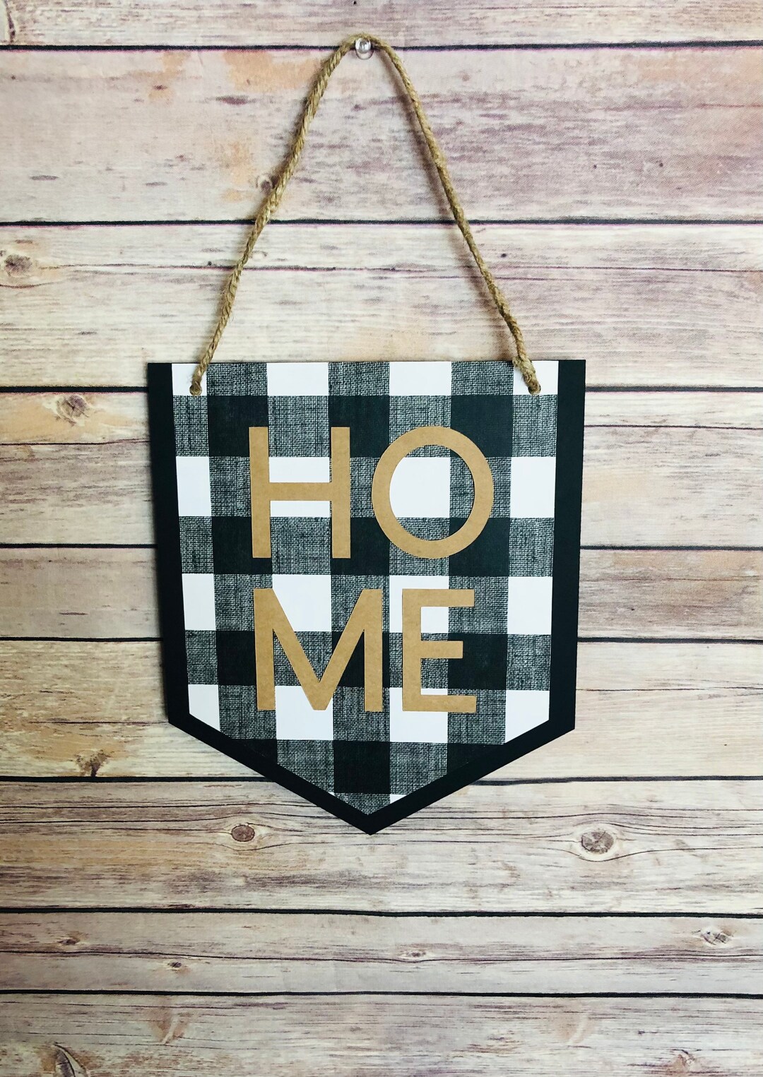 Buffalo Check Home Banner, Buffalo Check Pennant, Home Banner, Home ...