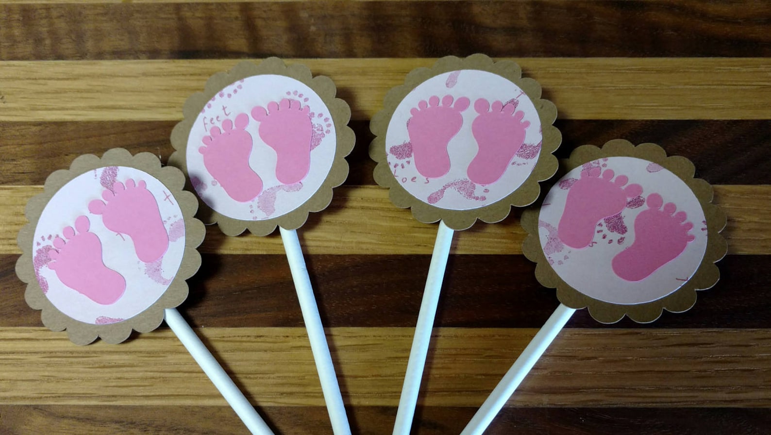 Baby Girl Feet Cupcake Toppers, Girl Toppers, Baby Shower Toppers, Baby ...