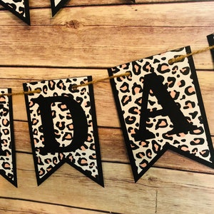 Pink Leopard Birthday Banner, Leopard Banner, Cheetah Banner, Pink ...