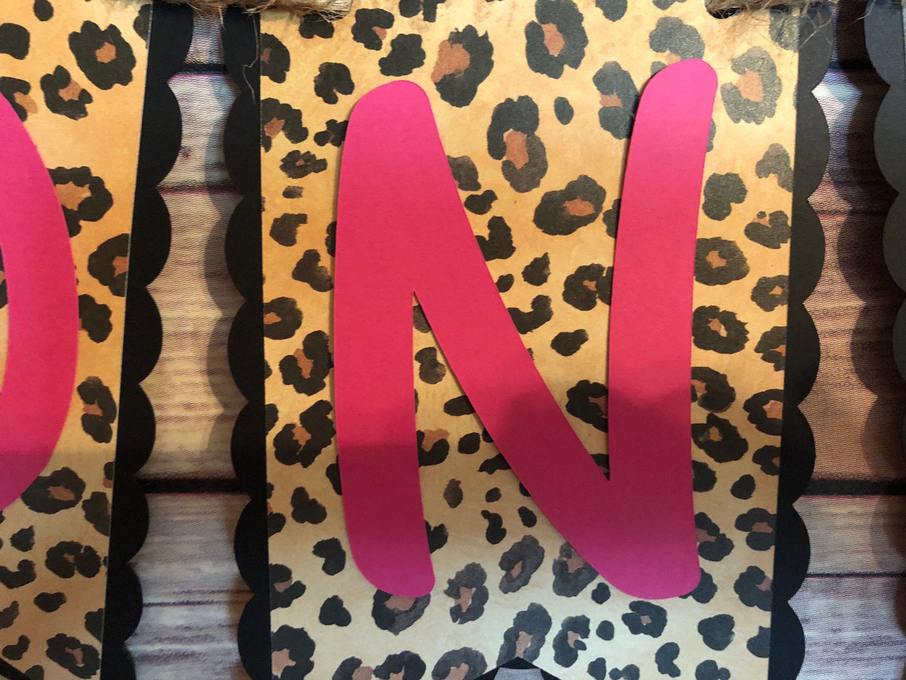 Leopard Heart Banner Pink Leopard Banner Leopard Banner - Etsy
