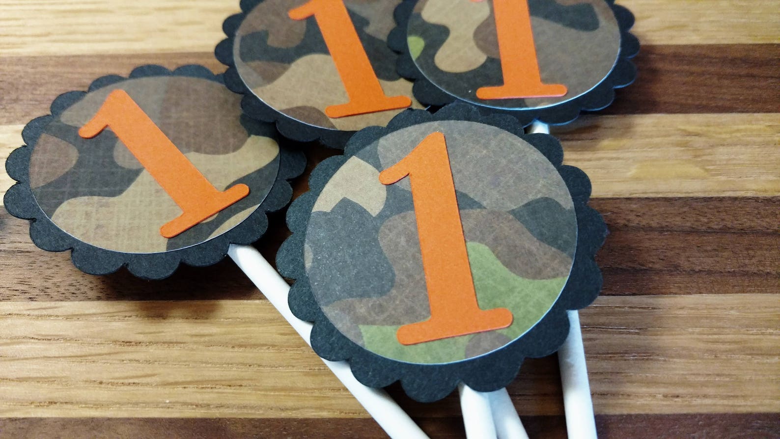 Camo One Cupcake Toppers camo toppers camo party camo | Etsy