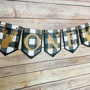 Buffalo Check Deer Banner, Buffalo Check Banner, Buffalo Plaid Banner ...