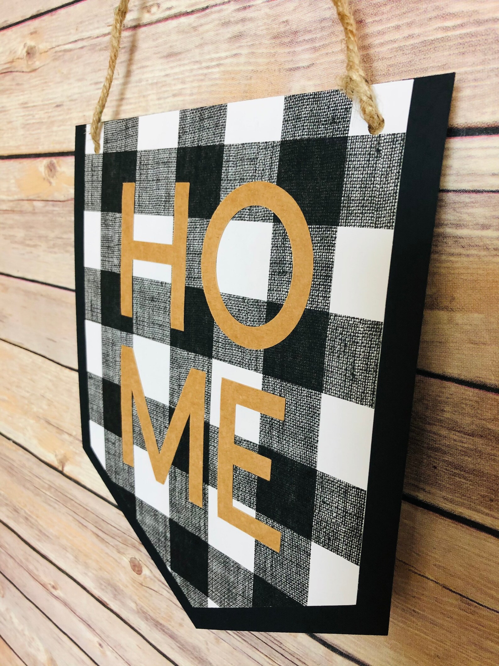 Buffalo Check Home Banner, Buffalo Check Pennant, Home Banner, Home ...