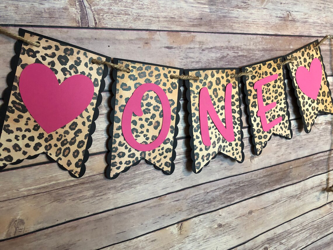 Leopard Heart Banner Pink Leopard Banner Leopard Banner - Etsy