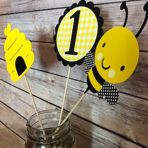 Bee Centerpieces Bee Toppers Bee Decor Bee Sticks Bee Hive - Etsy