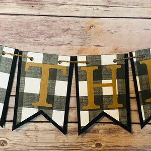 Buffalo Check Banner, Buffalo Plaid Banner, Gather Banner, Thanksgiving ...