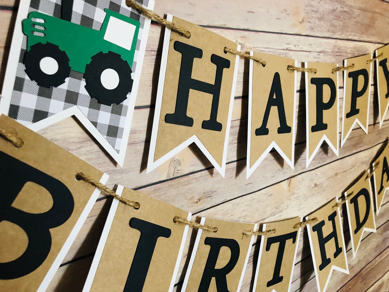 Buffalo Check Tractor Banner, Tractor Banner, Gingham Tractor Banner ...