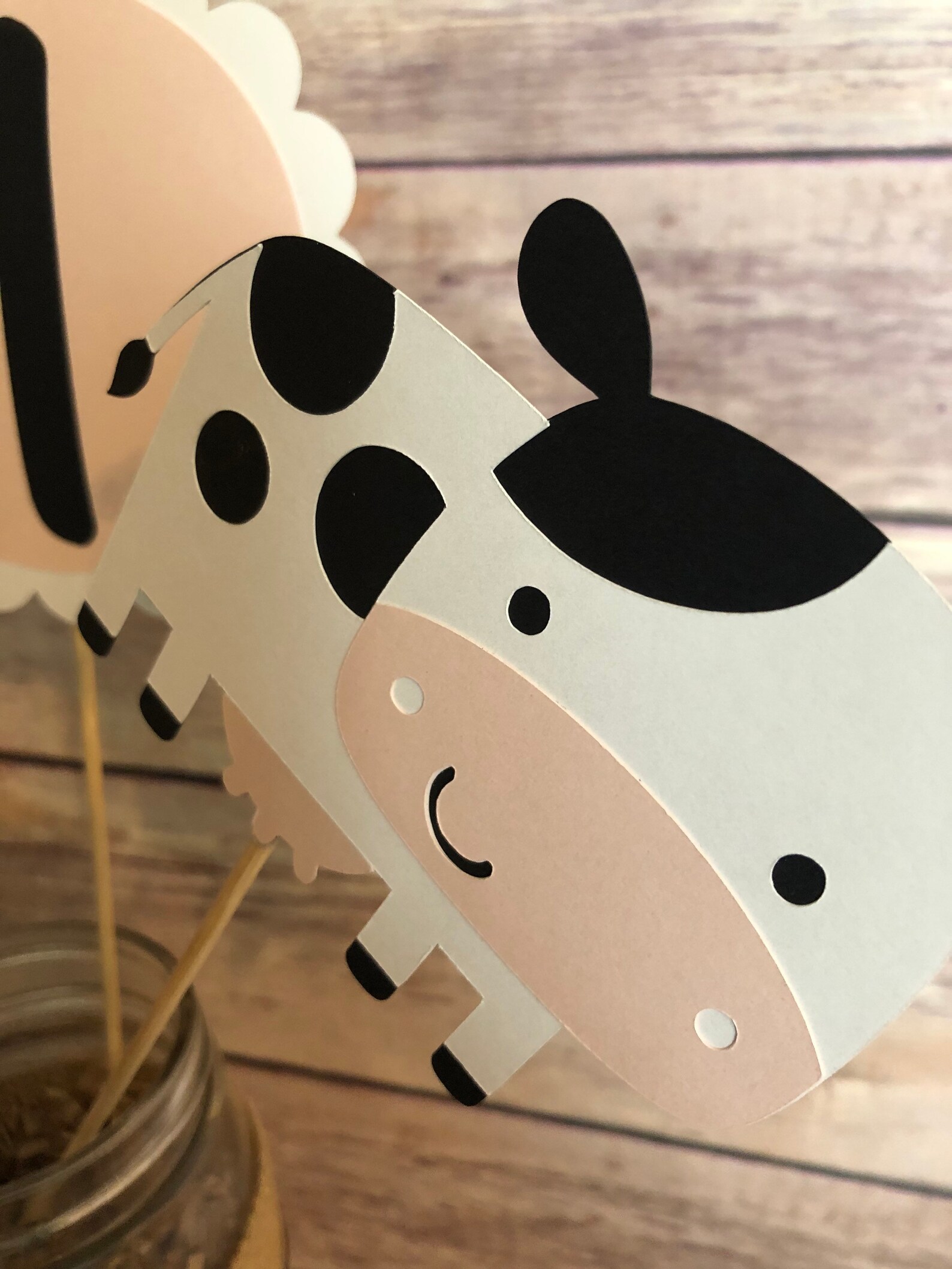 Cow Centerpiece Sticks, Cow Toppers, Cow Sticks, Barnyard Toppers ...