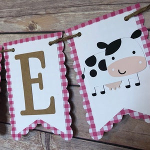 Cow Banner, Farm Banner, Barnyard Banner, Western Banner, Rustic Banner ...
