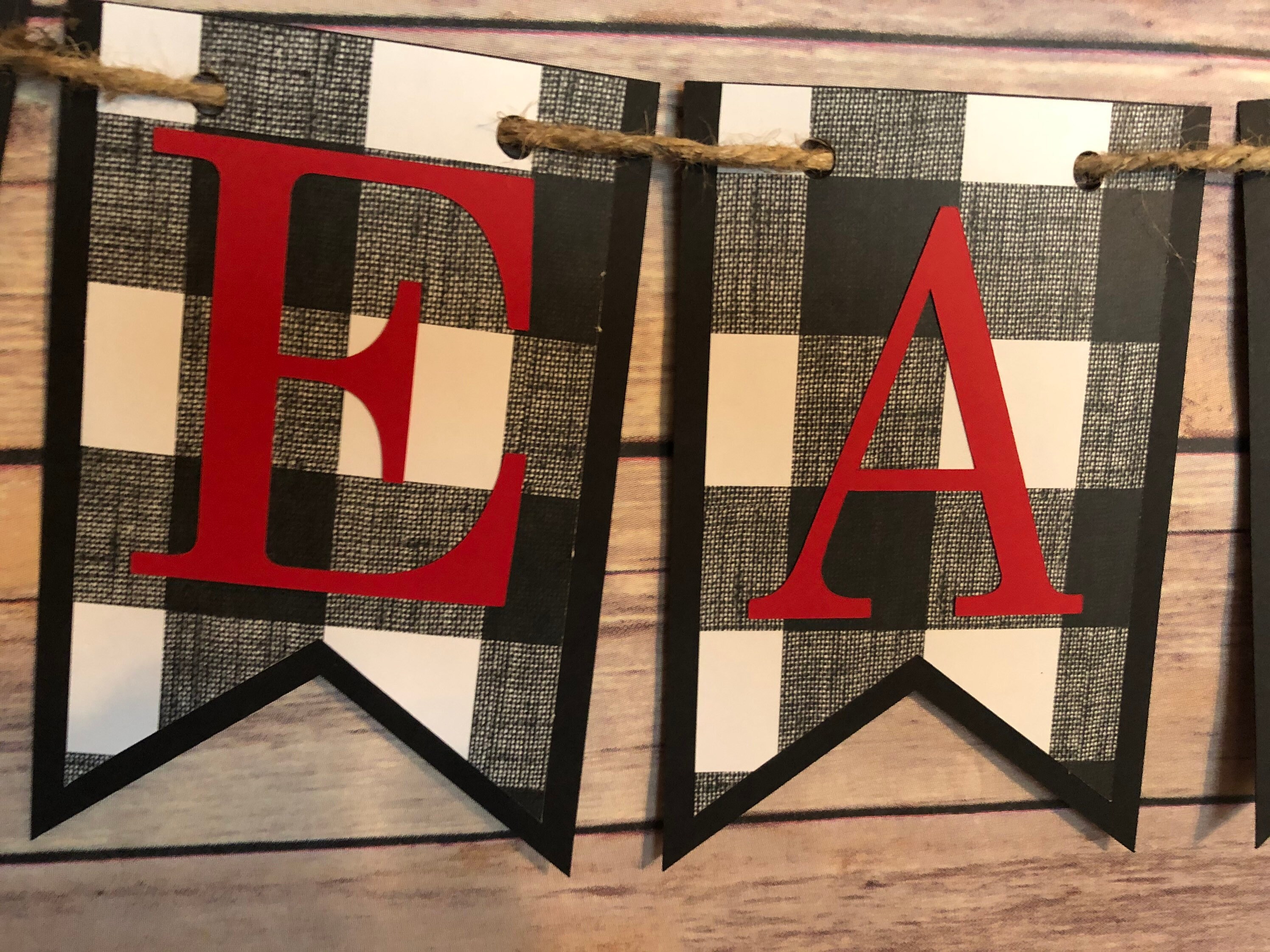 Buffalo Check Banner Buffalo Check Peace Banner Peace - Etsy