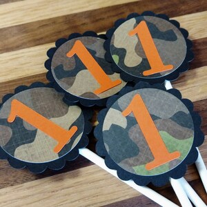 Camo One Cupcake Toppers, Camo Toppers, Camo Party, Camo Theme, Camo ...