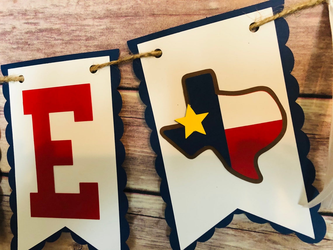 Texas High Chair Banner Texas Banner Texas One Banner One - Etsy