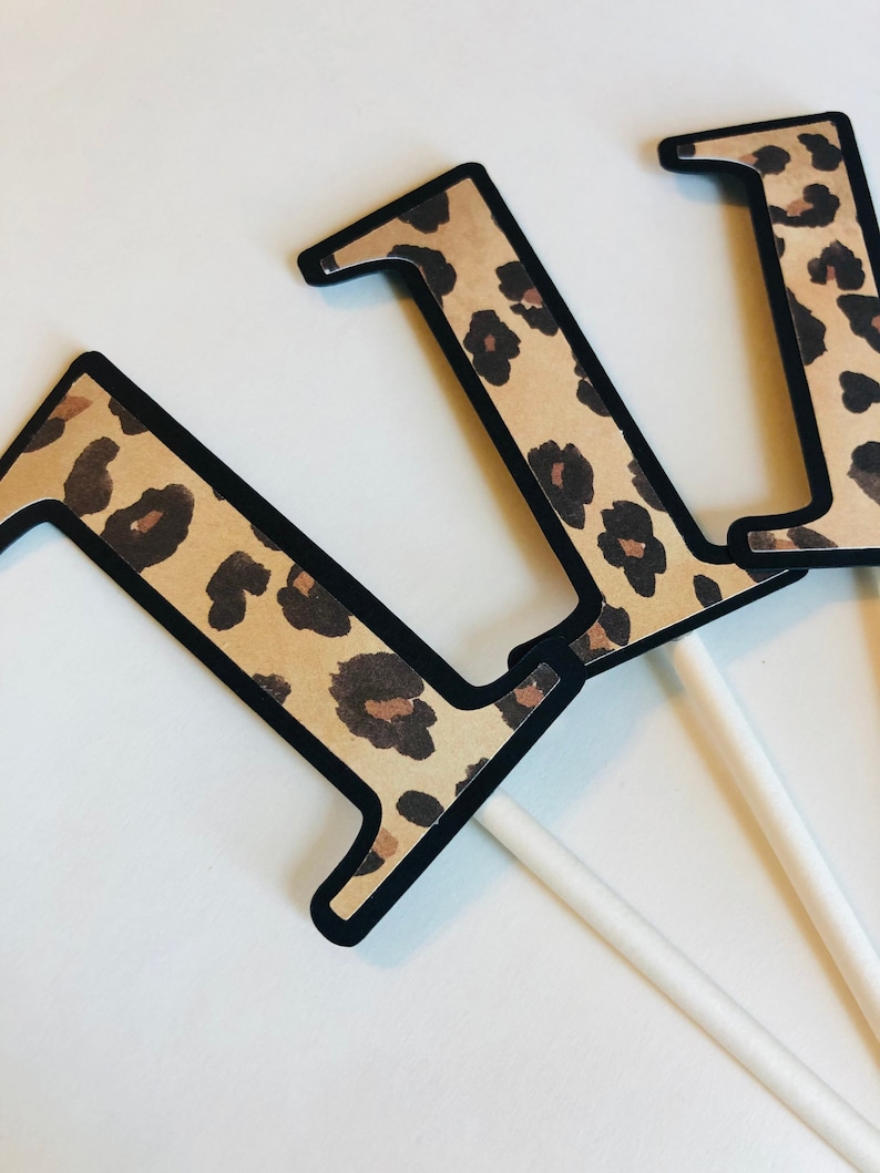 Leopard Cupcake Toppers, Leopard Toppers, Cheetah Toppers, Leopard ...
