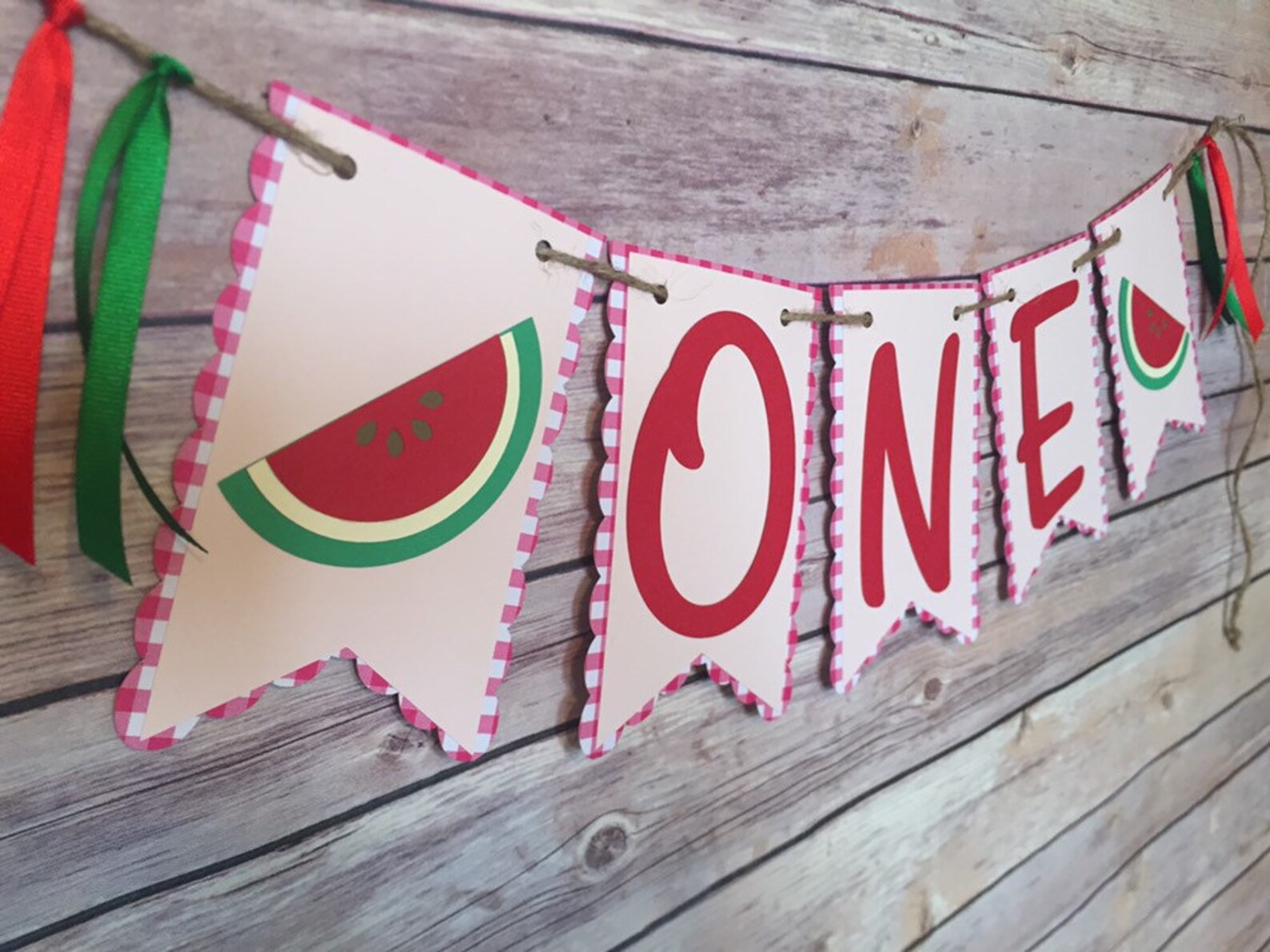 Watermelon Banner Watermelon One Banner Fruit Banner - Etsy