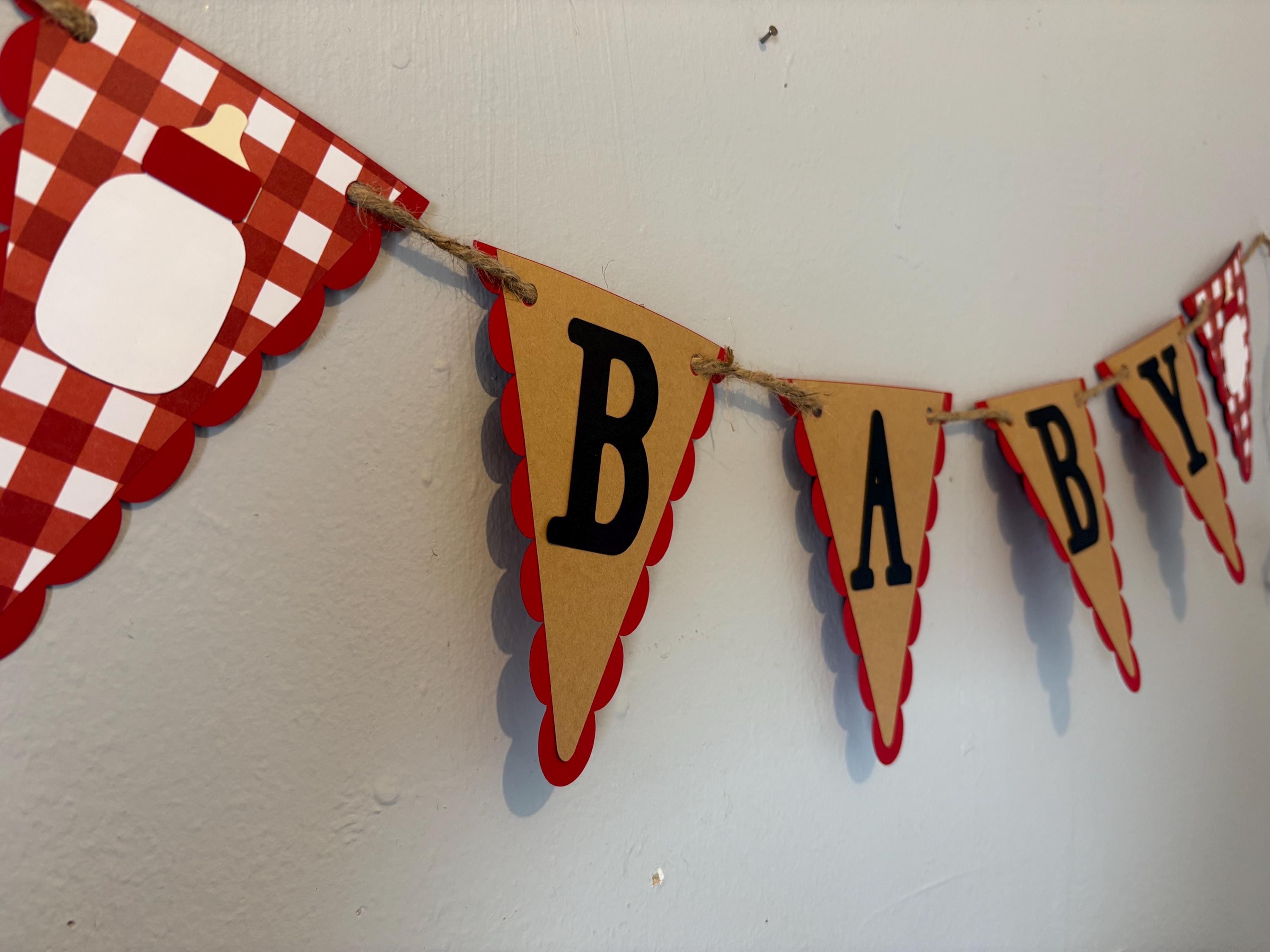 Baby Q Banner, Baby Banner, Baby Shower Banner, Bbq Banner, Picnic ...