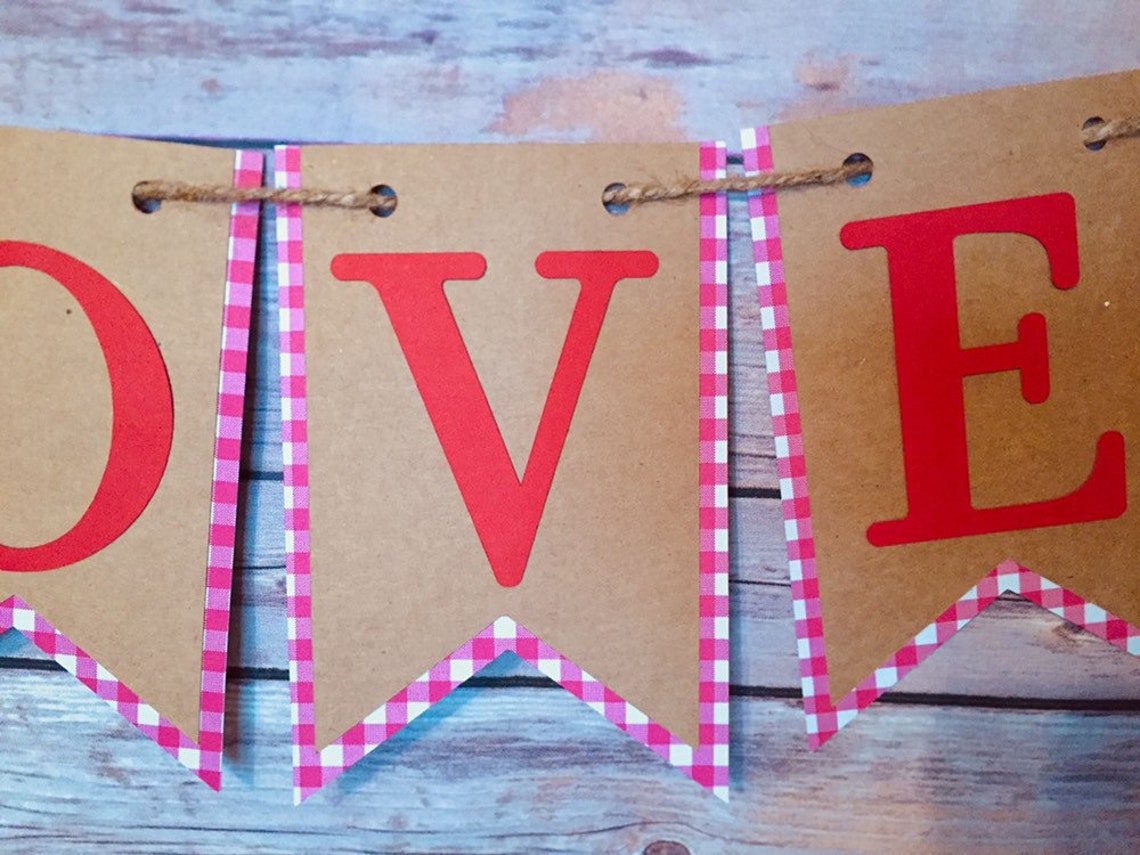 Love Banner Valentine's Day Banner Valentines Banner Be | Etsy