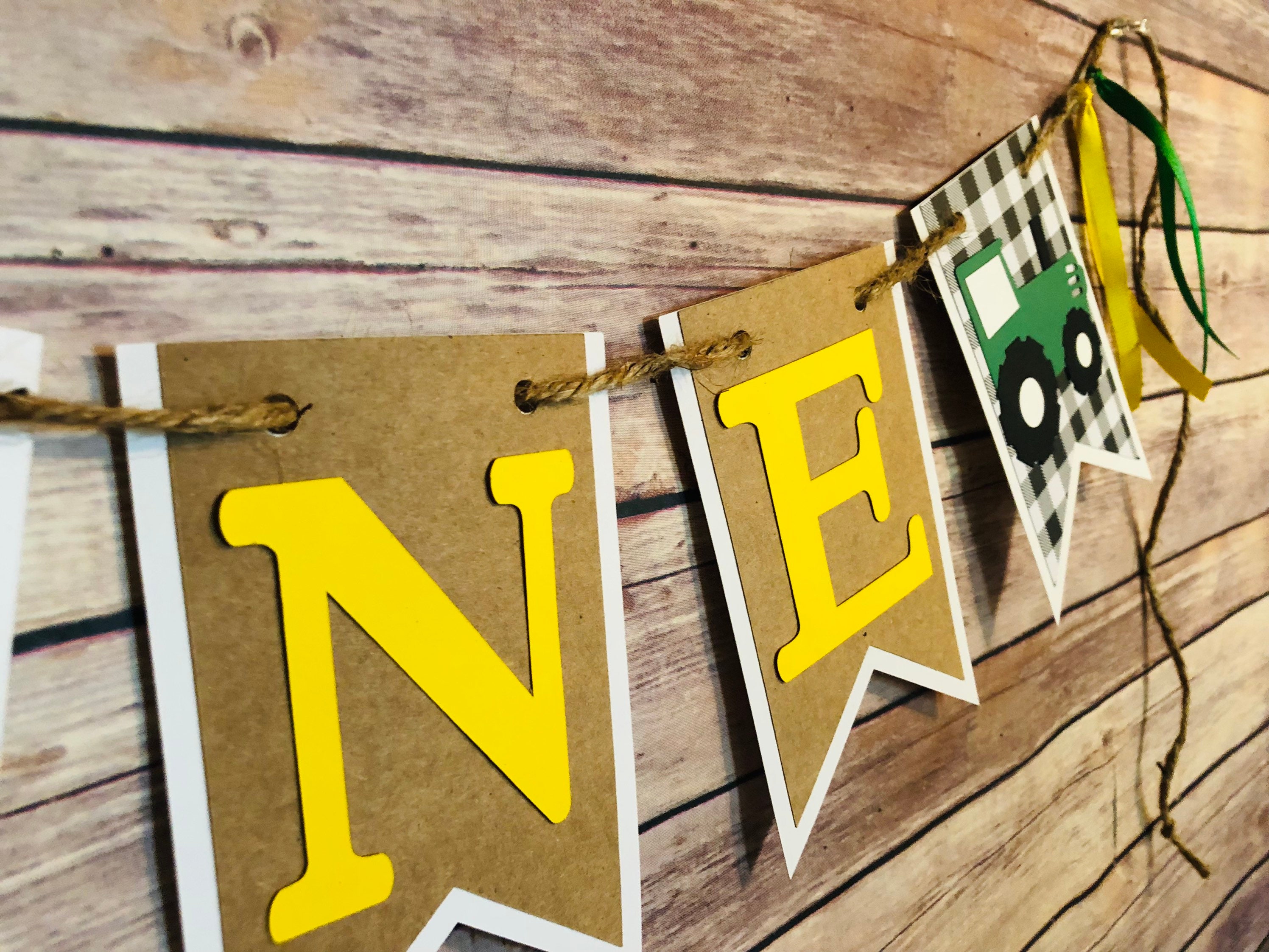 Buffalo Check Tractor Banner, Tractor Banner, Gingham Tractor Banner ...