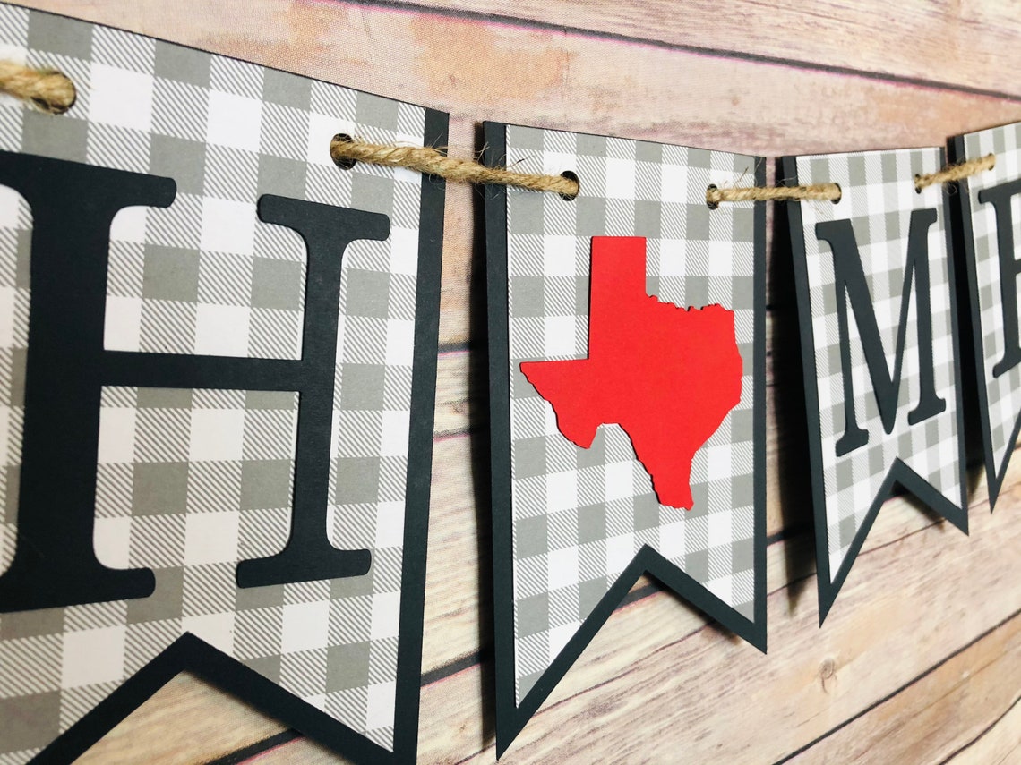 Home Banner Welcome Banner Texas Banner Rustic Banner - Etsy