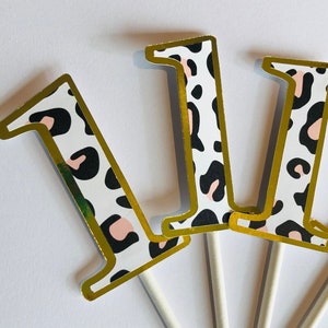 Gold Foil Pink Leopard Toppers, Pink Leopard Toppers, Leopard Toppers ...