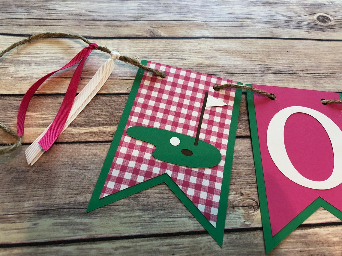 Golf banner gingham banner sports banner golf party golf | Etsy