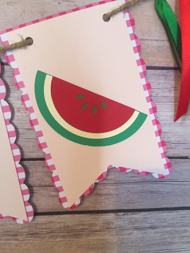 Watermelon Banner Watermelon One Banner Fruit Banner - Etsy