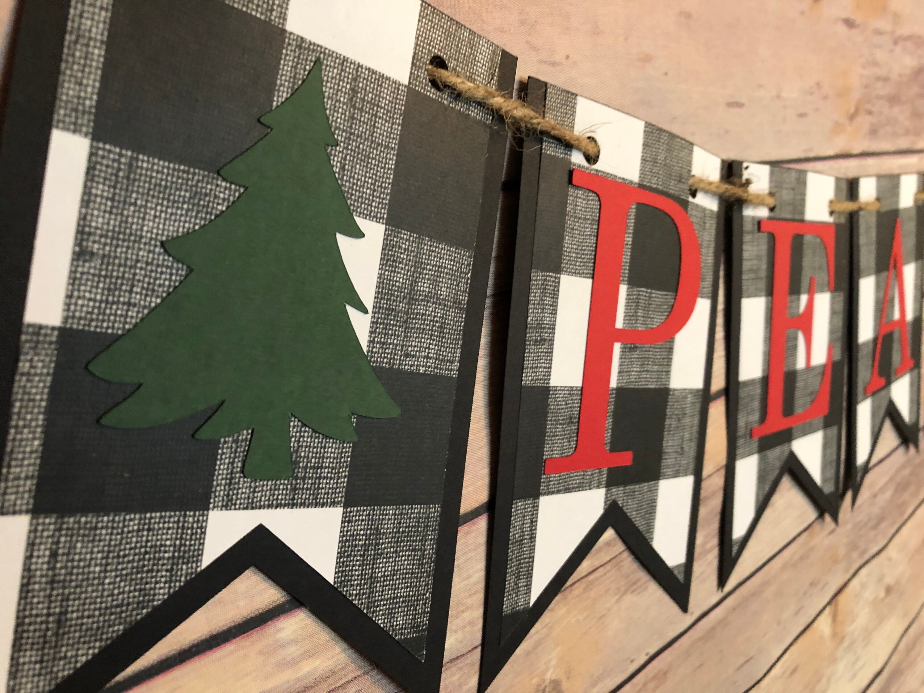 Buffalo Check Banner, Buffalo Check Peace Banner, Peace Banner ...