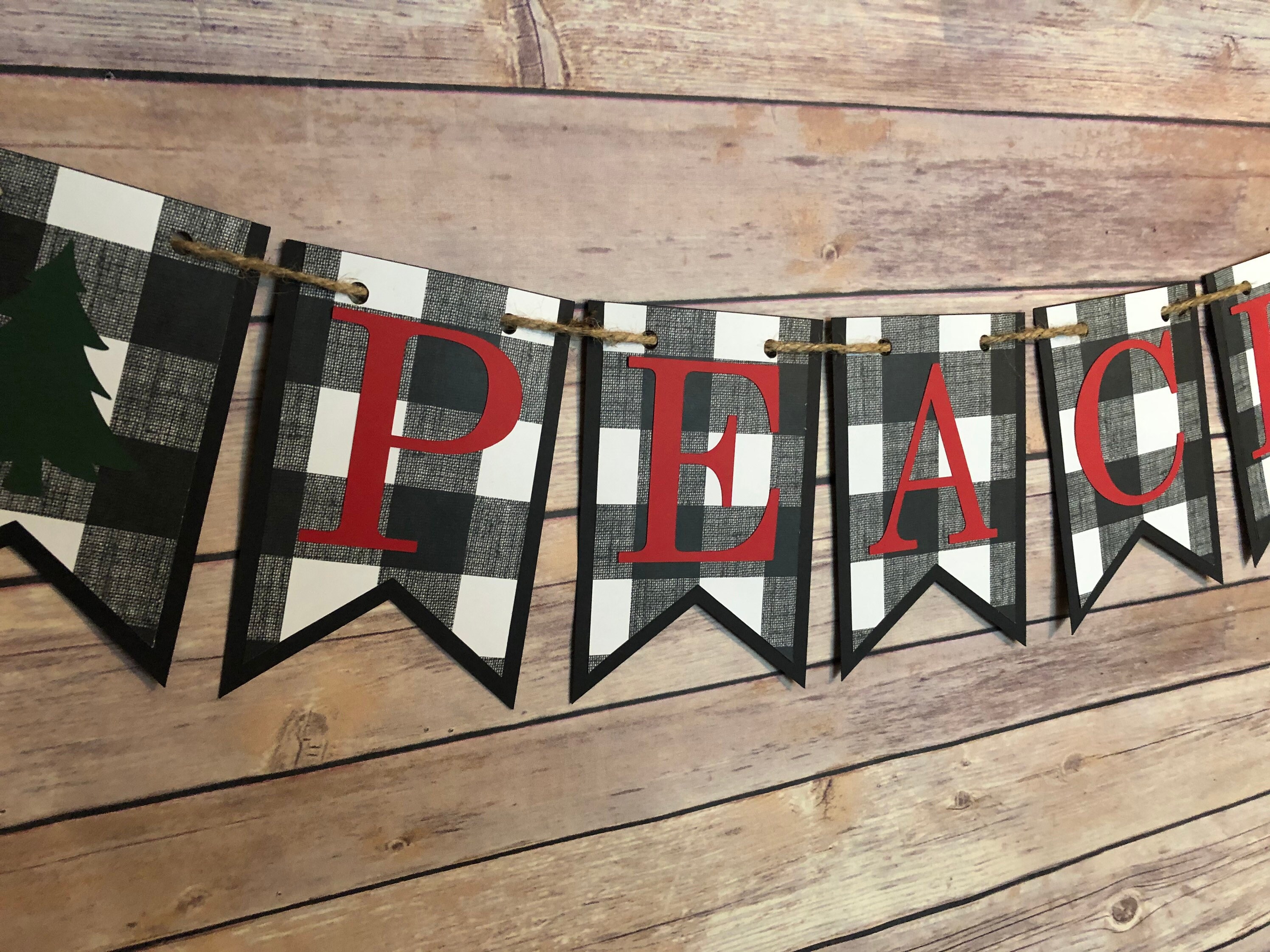 Buffalo Check Banner, Buffalo Check Peace Banner, Peace Banner ...