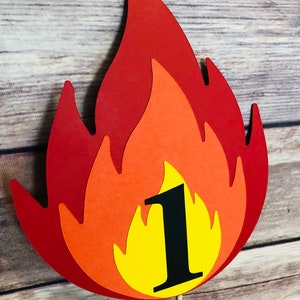 Flame Cake Topper, Flame Topper, Fire Cake Topper, Fire Topper, Fireman ...