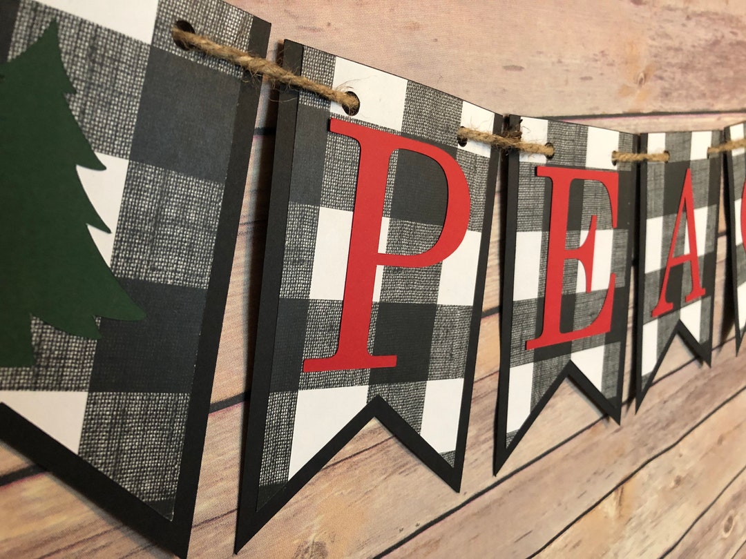 Buffalo Check Banner, Buffalo Check Peace Banner, Peace Banner ...