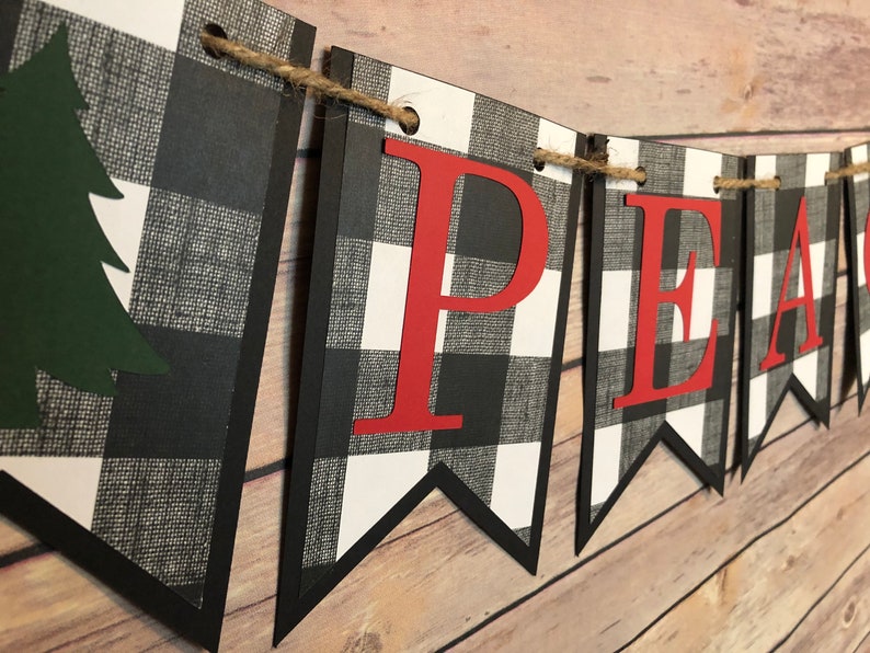 Buffalo Check Banner, Buffalo Check Peace Banner, Peace Banner ...
