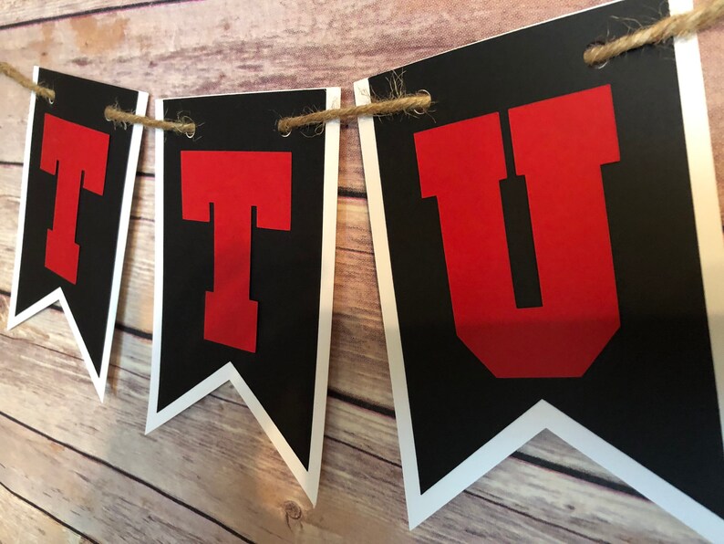 Texas Tech Inspired Banner Texas Tech Banner Texas Banner - Etsy