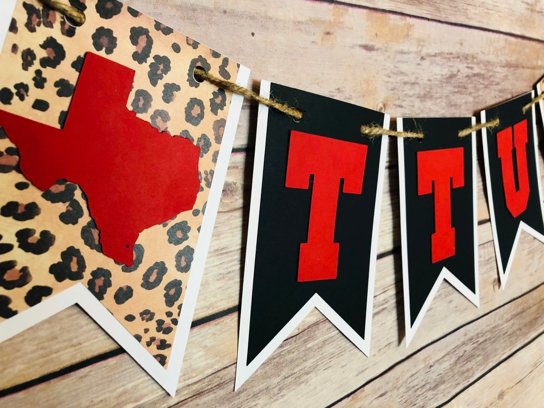 Leopard Ttu Banner, Leopard Texas Tech Inspired Banner, Texas Tech ...