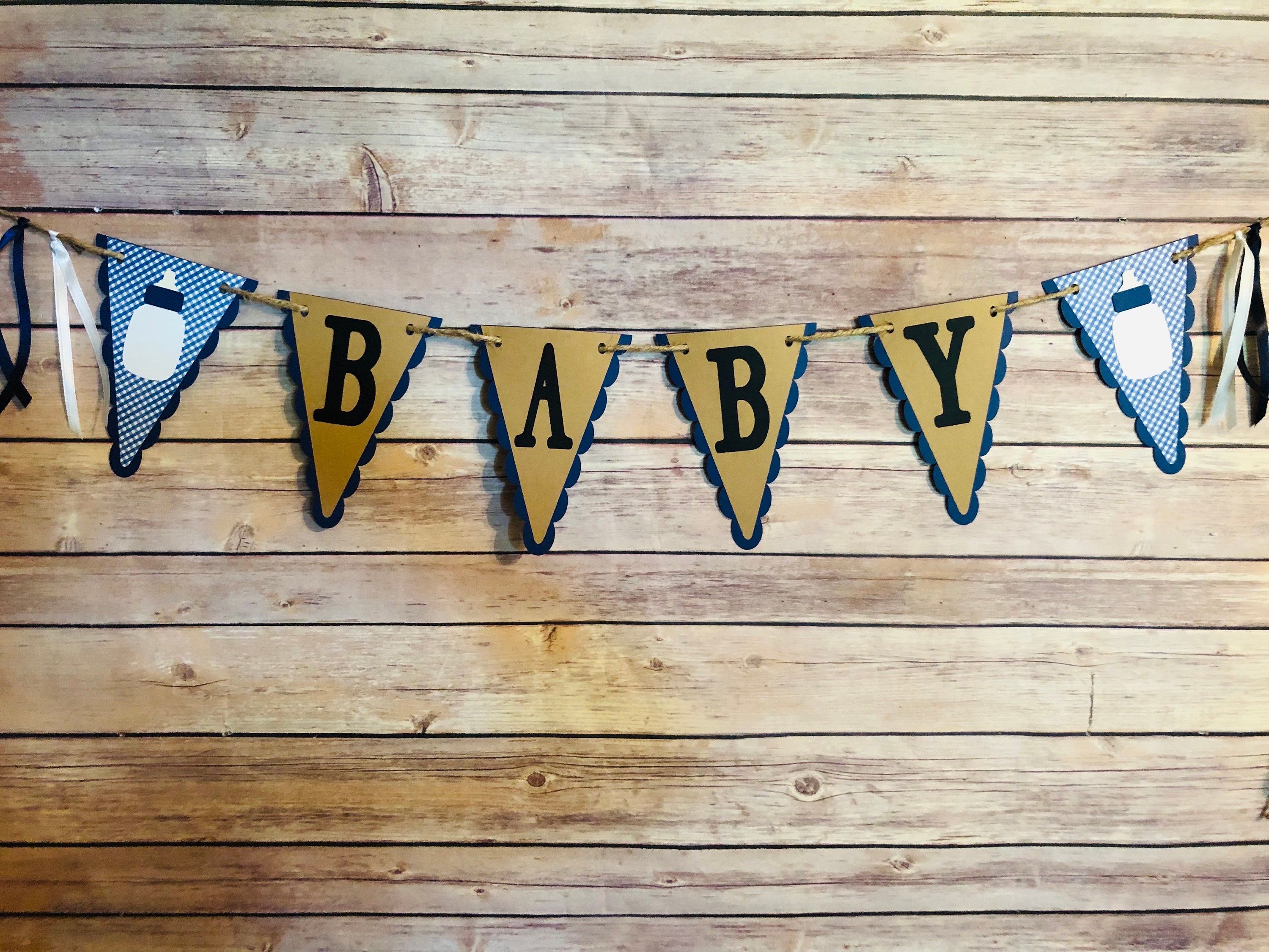 Gingham Baby Banner, Baby Banner, Baby Q Banner, Bbq Banner, Picnic ...