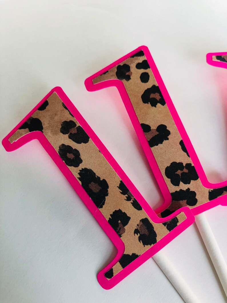 Hot Pink Leopard Cupcake Toppers, Leopard Cupcake Toppers, Cheetah ...