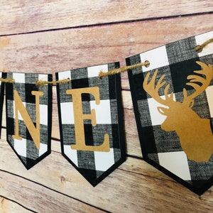 Buffalo Check Deer Banner, Buffalo Check Banner, Buffalo Plaid Banner ...