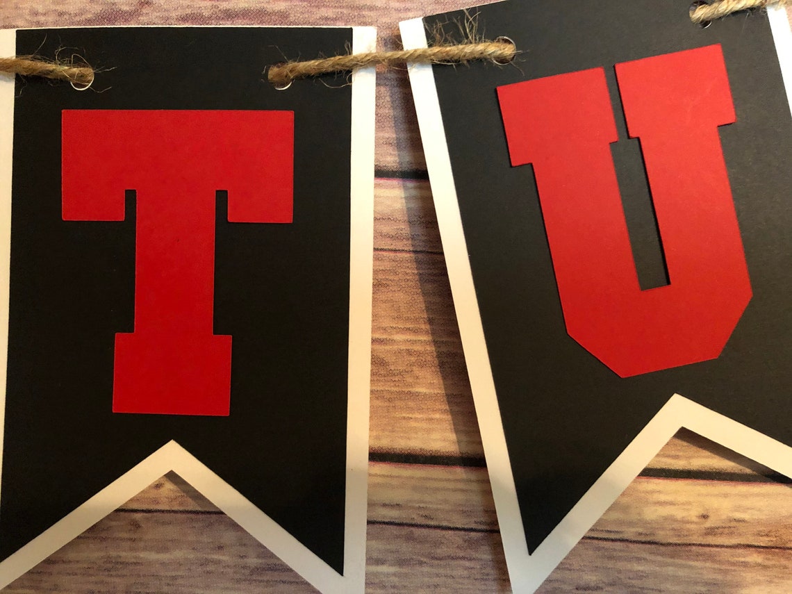Texas Tech Inspired Banner Texas Tech Banner Texas Banner - Etsy