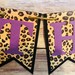 Leopard Happy Birthday Banner Leopard Birthday Banner - Etsy