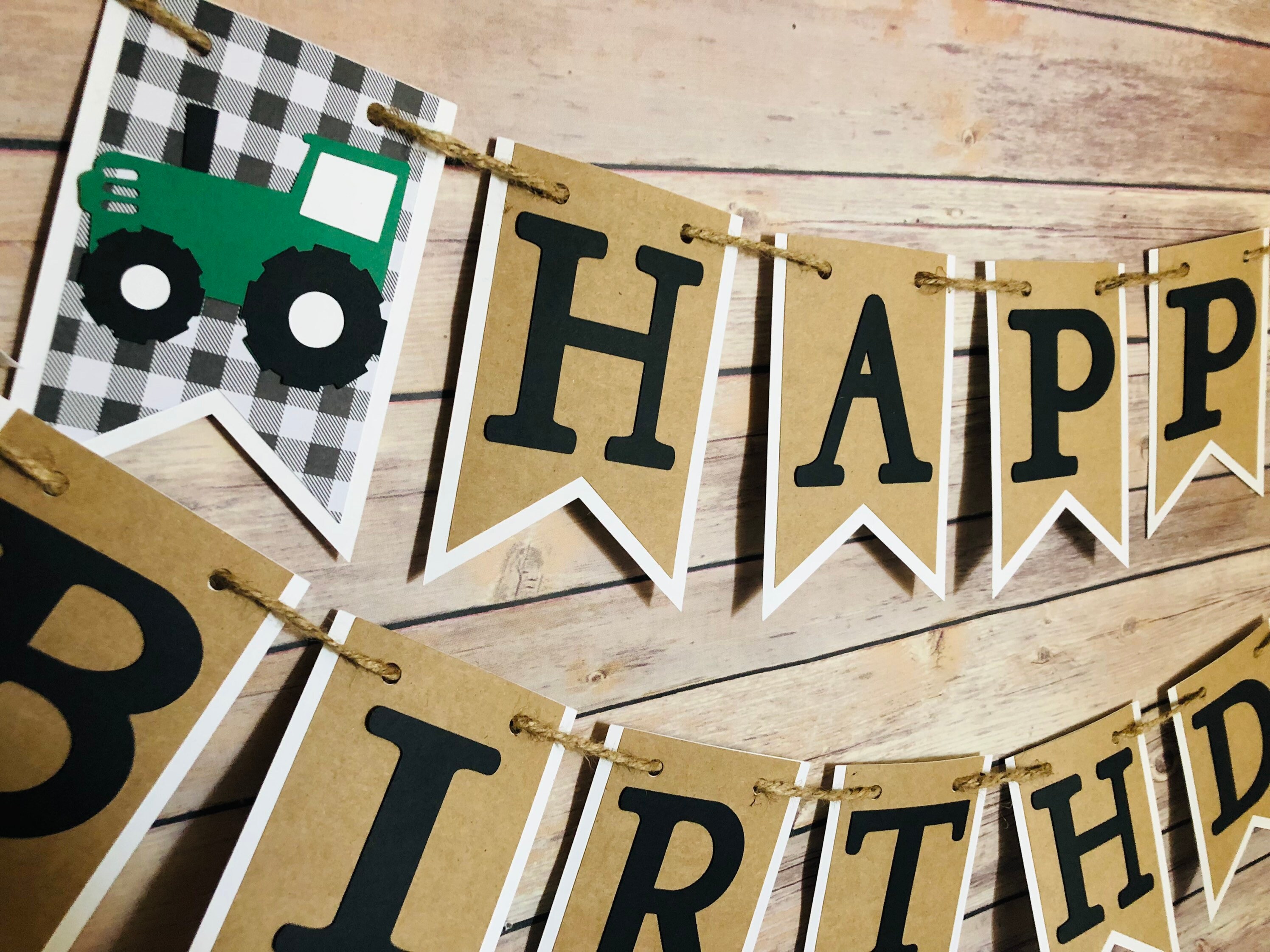 Buffalo Check Tractor Banner, Tractor Banner, Gingham Tractor Banner ...