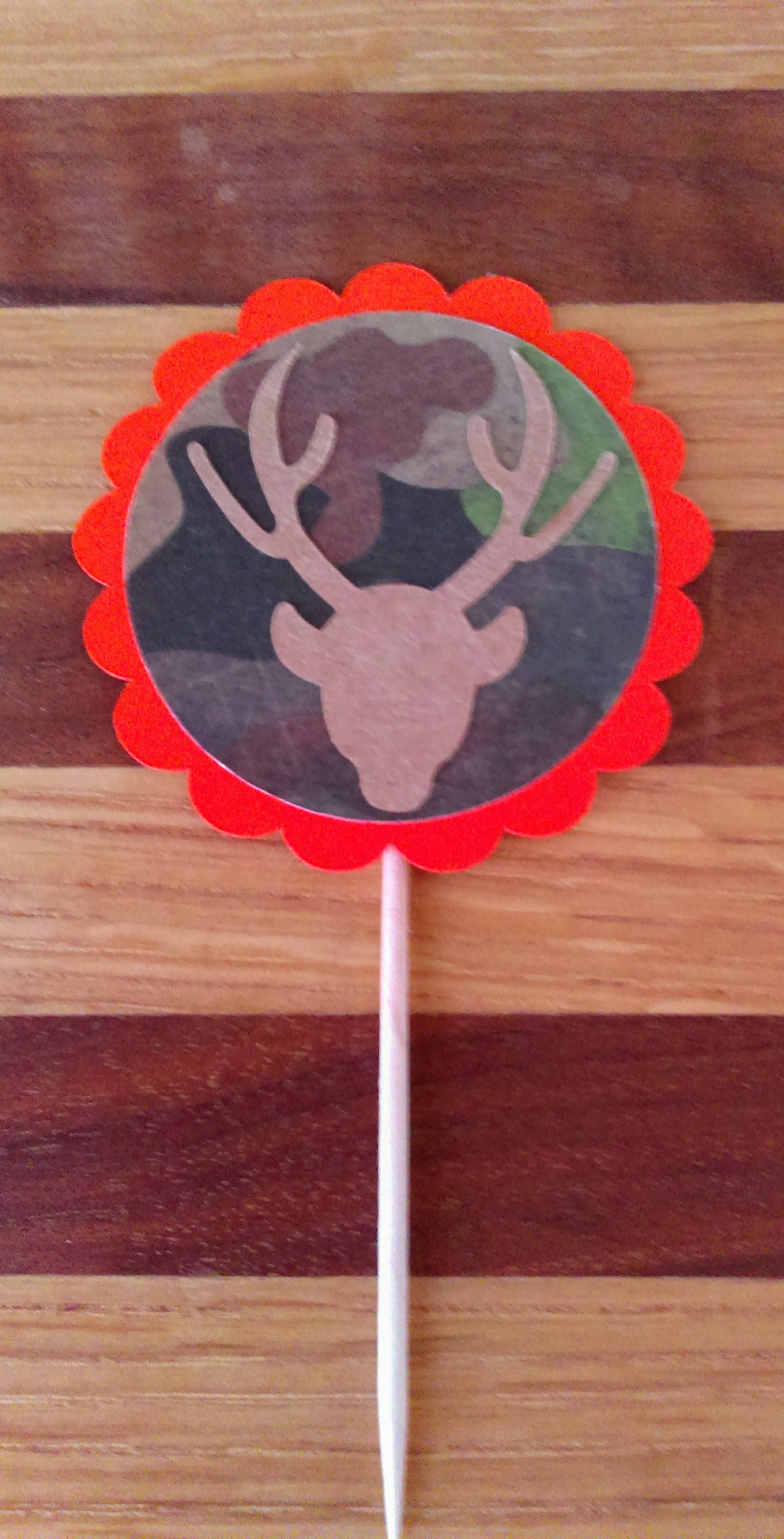 Camo Deer Cupcake Toppers, Camo Cupcake Toppers, Camo Toppers, Deer ...