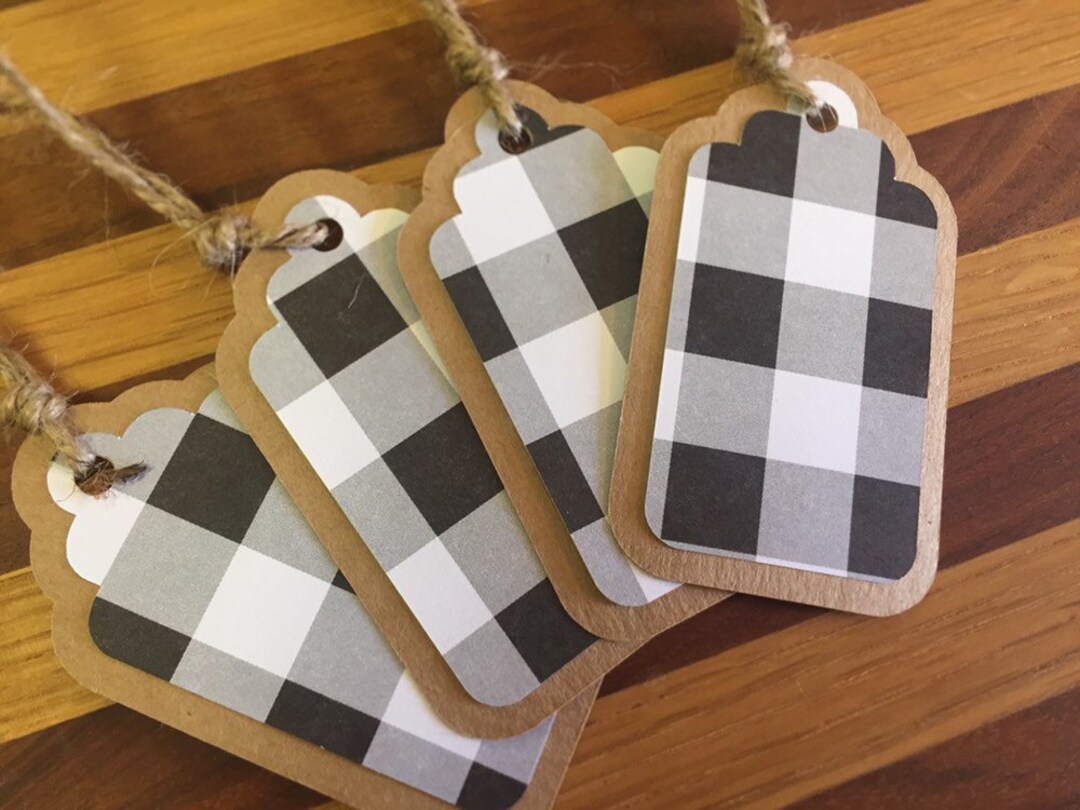 Buffalo Check Gift Tag, Buffalo Check Tag, Buffalo Plaid Tag, Buffalo ...