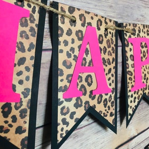 Leopard Happy Birthday Banner, Leopard Banner, Leopard Birthday Banner ...