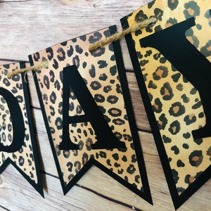 Leopard Happy Birthday Banner, Leopard Birthday Banner, Leopard Banner ...