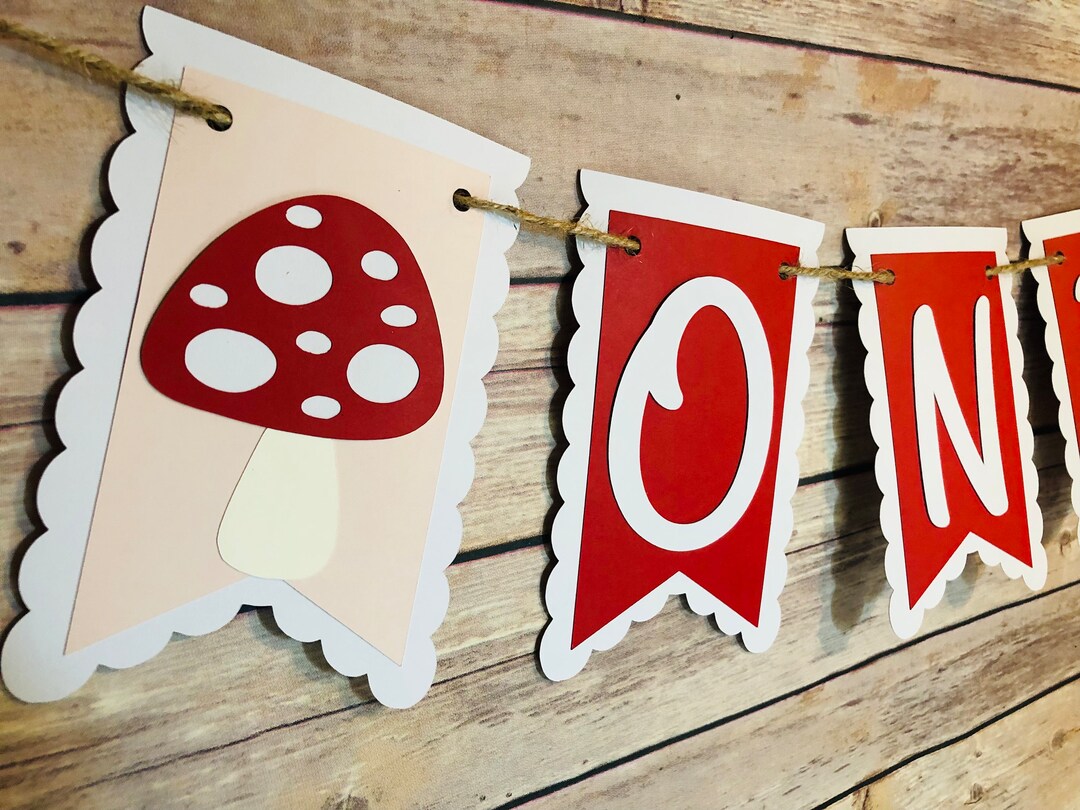 Mushroom Banner, Mushroom High Chair Banner, Mushroom Party, Mushroom ...